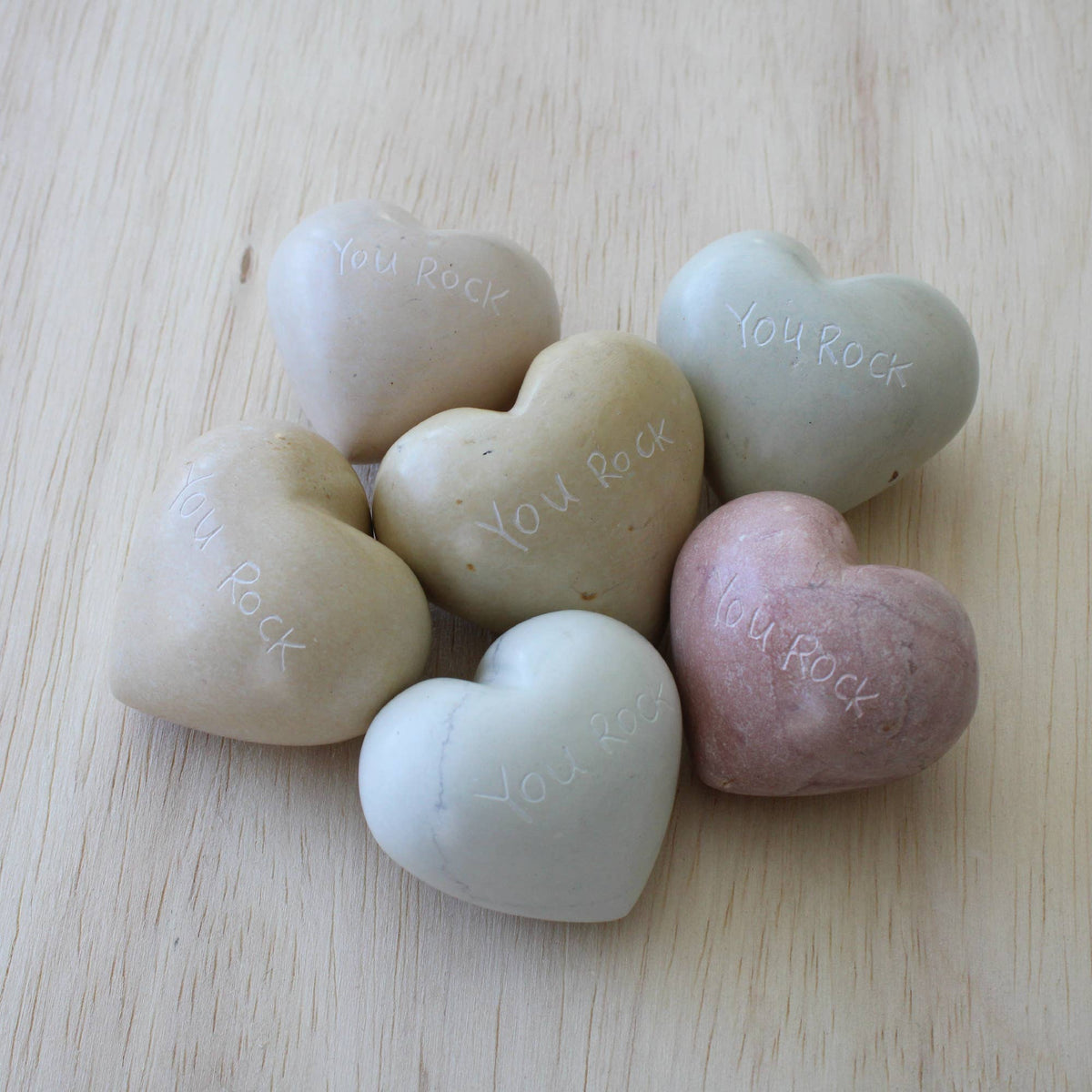 You Rock Hearts Natural Stone– Highland Ridge Decor