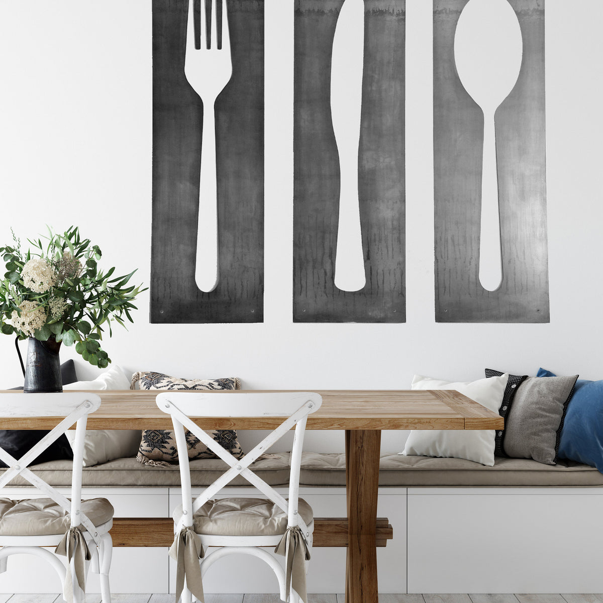 Highland Ridge Decor - Fork Knife Spoon Wall Art Panel Set